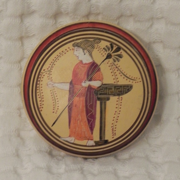 Hand Crafted | Accents | Hand Painted Small Greek Trinket Box | Poshmark